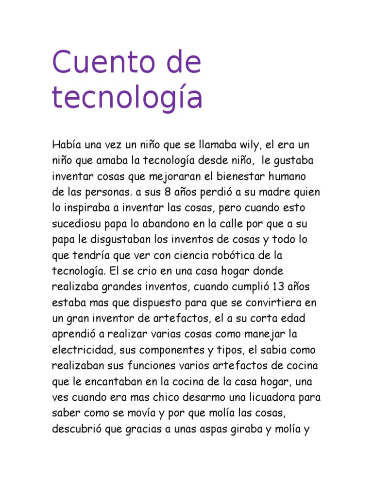 Cuento de Tecnología | Robot | Tecnología