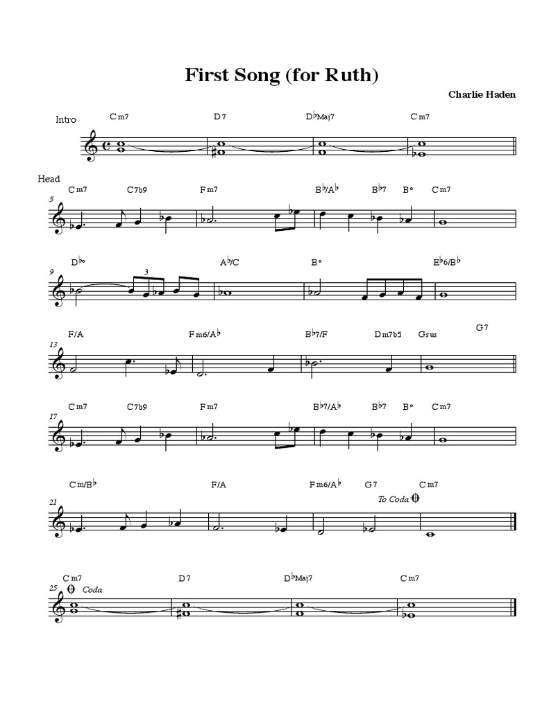 FirstSong (ForRuth) | PDF