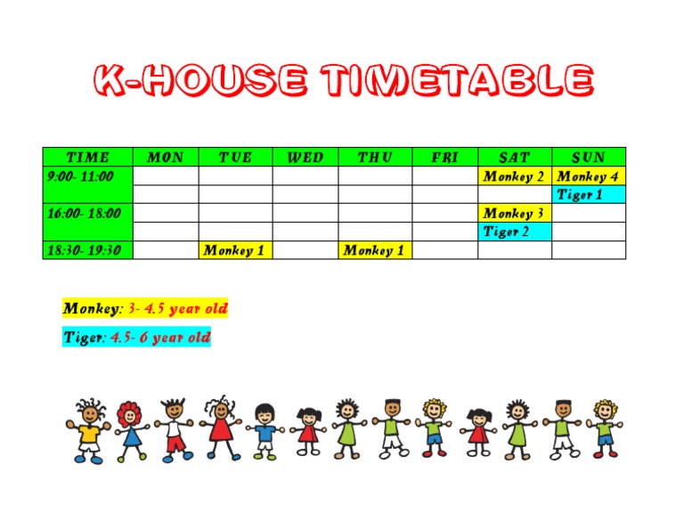 Khouse Timetable | PDF