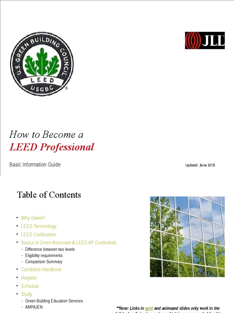 Basic Information Guide For GA and LEED AP Exams - Updated June 2015 ...