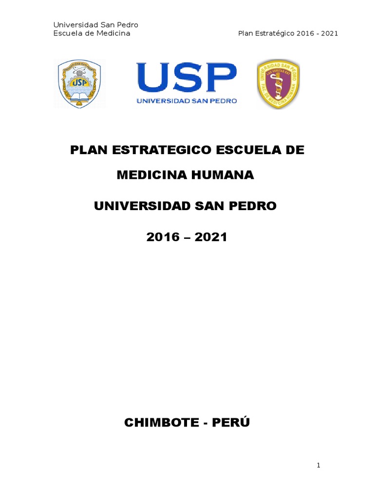 Plan Estratégico Medicina 2016-2021 | PDF | Universidad | Medicina