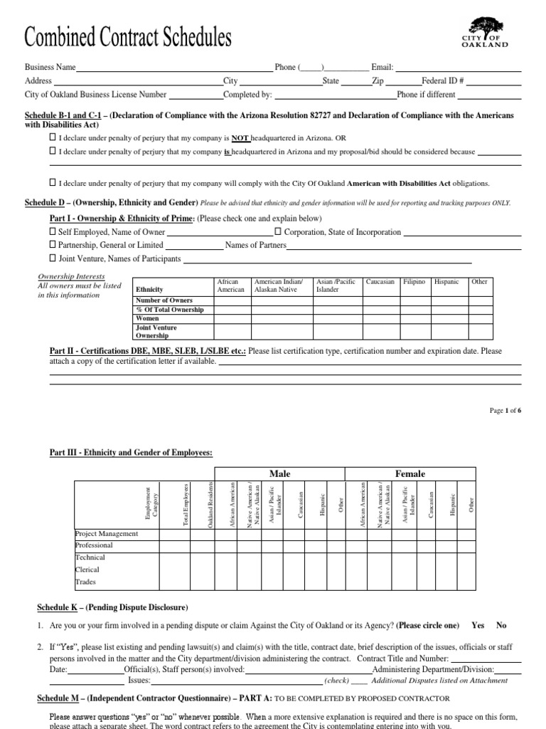 Combined Contract Sched 2015 PDF | PDF | Race And Ethnicity In The ...