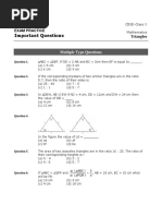 Triangles CBSE PYQ WORKSHEET | PDF | Triangle | Euclid