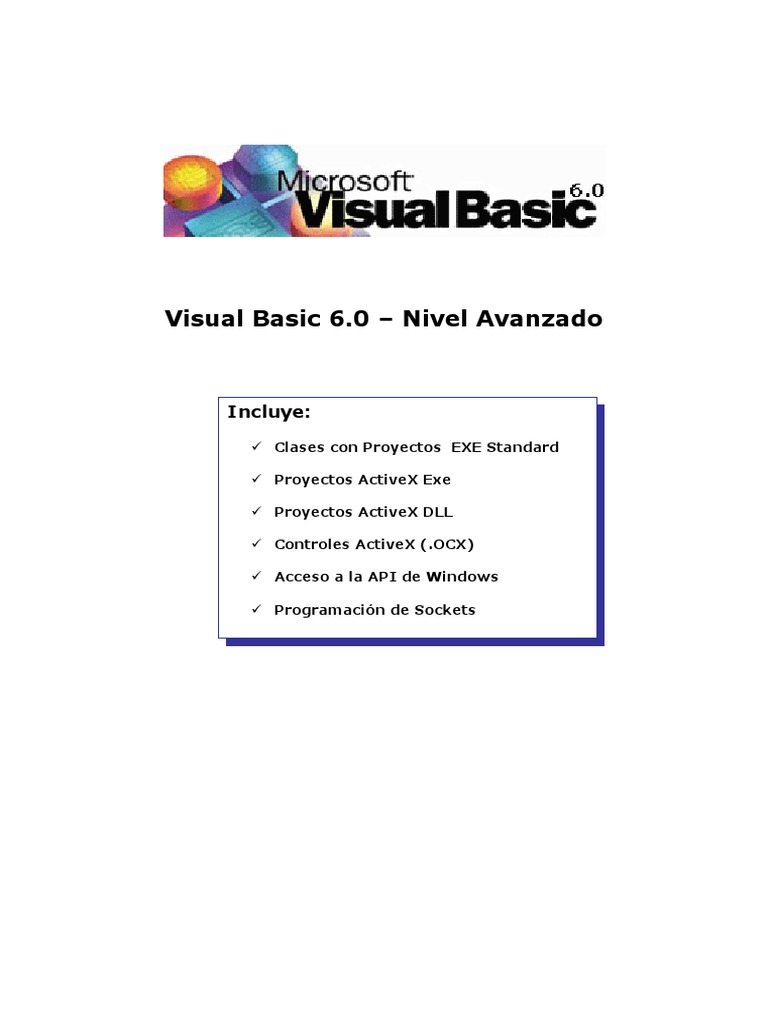 Visual Basic 6.0 Avanzado: Proyectos y API | PDF | Objeto (informática ...