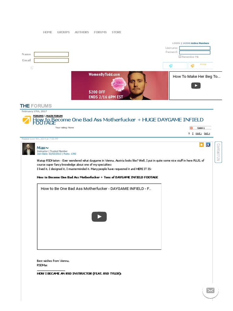 How To Become One Bad Ass Motherfucker + HUGE DAYGAME INFIELD FOOTAGE ...