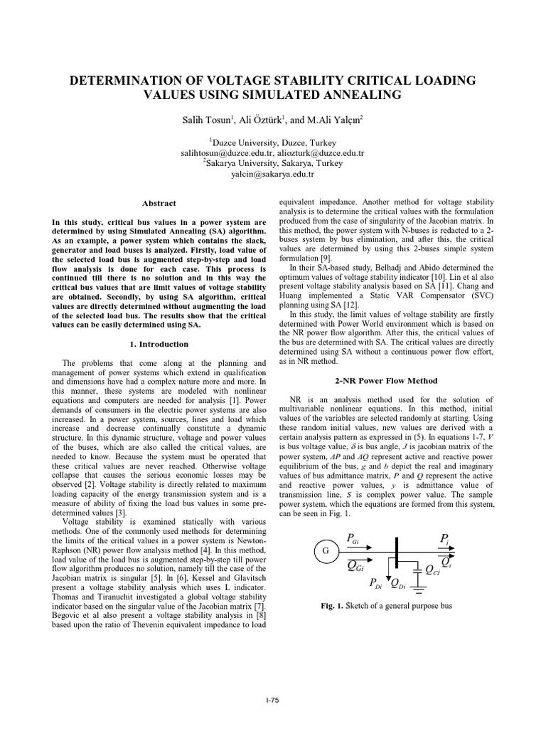 Voltage Stability | Analysis | Electrical Engineering