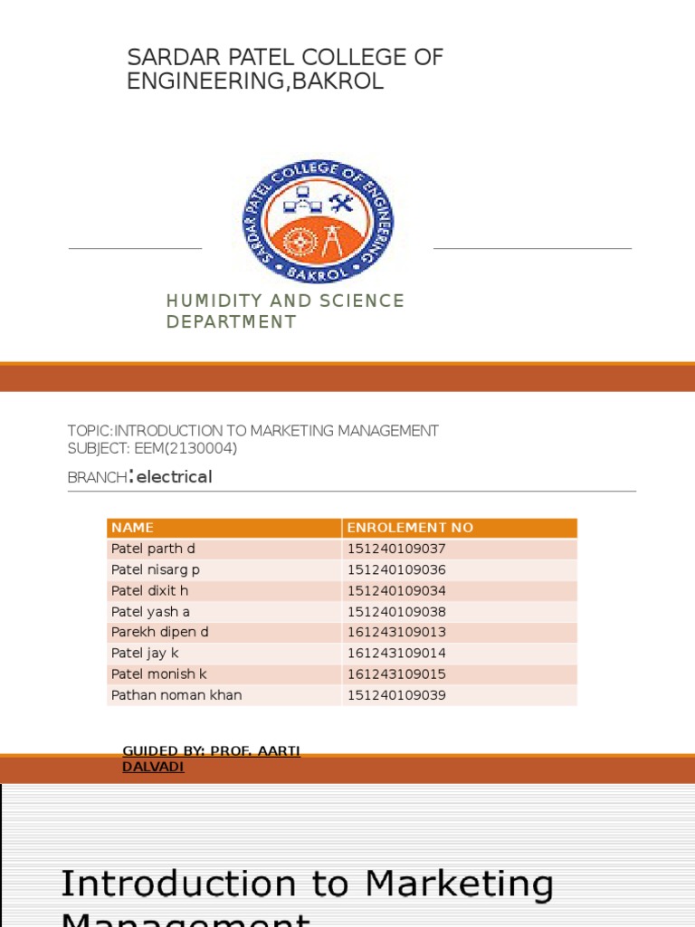 Introduction to Marketing Management | PDF | Technology & Engineering