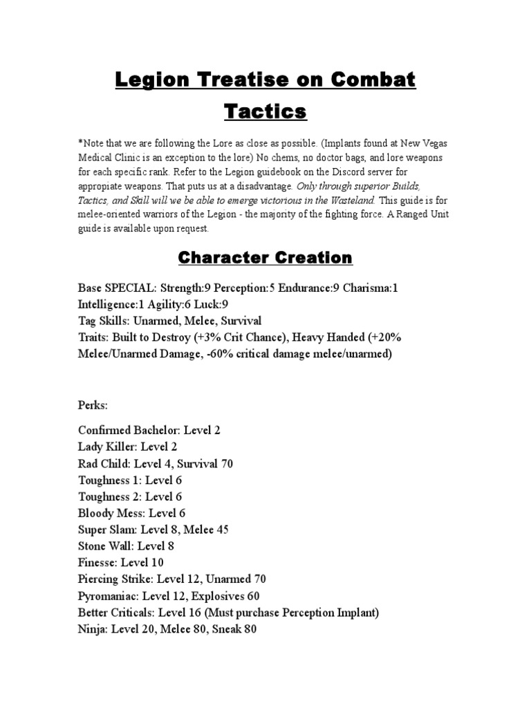 Legion Combat Guide | PDF | Armed Conflict | Unrest