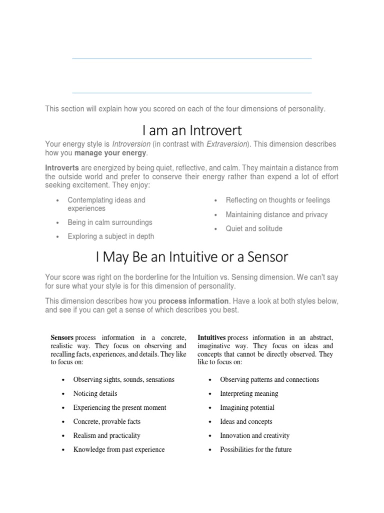 Mbti | PDF | Extraversion And Introversion | Behavioural Sciences