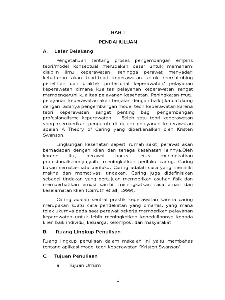 Caring Teorin Swanson | PDF