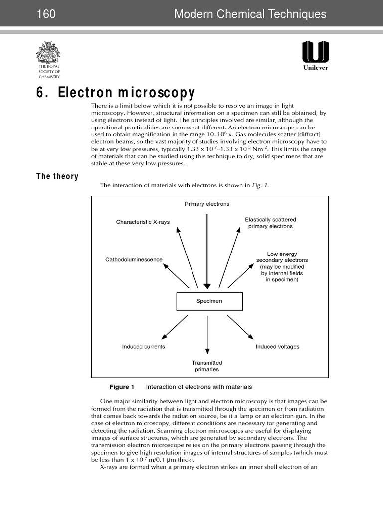 MCT6 Electron Micros | PDF | Electron Microscope | Scanning Electron Microscope