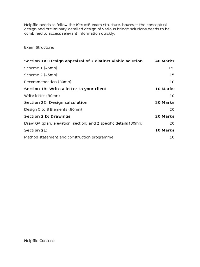 IStructE Exam - Folder Content | PDF | Foundation (Engineering) | Bridge
