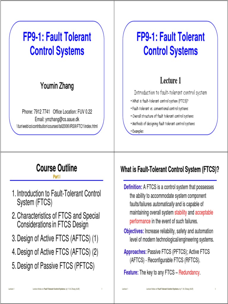 Fault Tolerance PDF | PDF | Fault Tolerance | Control System