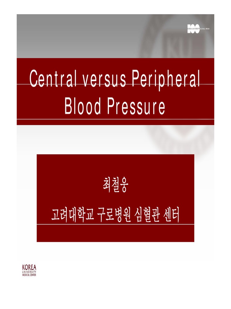 Central BP Vs Peripheral BP | PDF | Aorta | Pulse