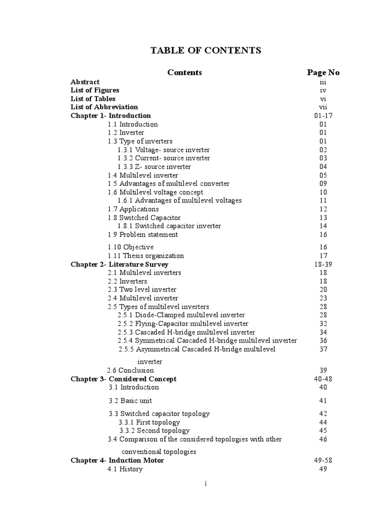 Page No: List of Figures List of Tables List of Abbreviation Chapter 1 ...