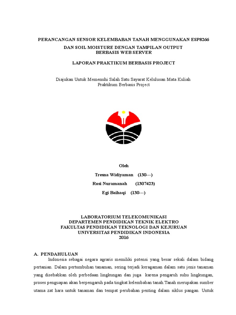 Laporan Project ESP8266 Dan Sensor Suhu | PDF