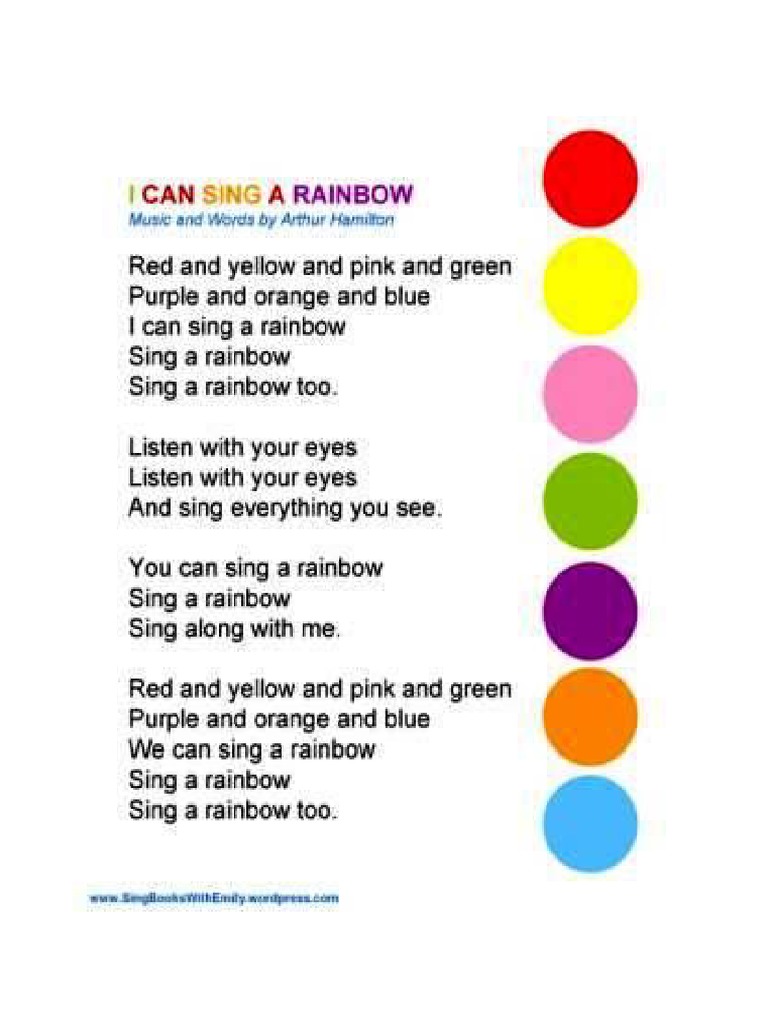 Sing A Rainbow | PDF