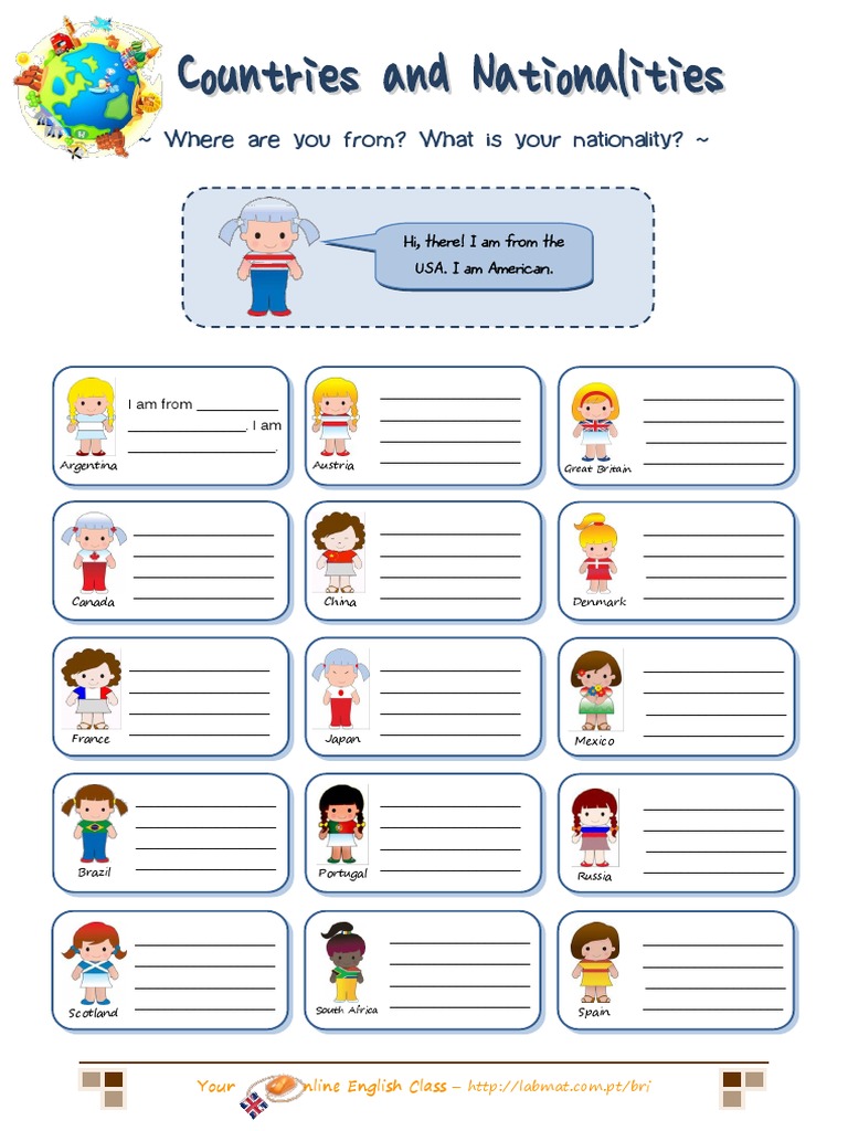 Where Are You From? What Is Your Nationality? : Hi, There! I Am From ...