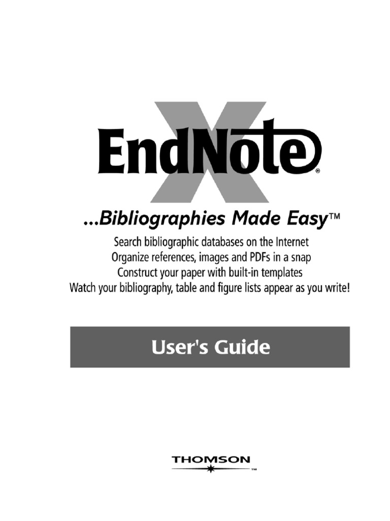 EndNote Tutorial | PDF | Citation | Microsoft Word
