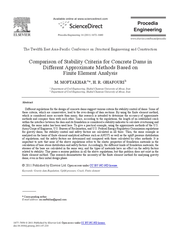 Comparison of Stability Criteria For Concrete Dams in Different ... Comparison of Stability Criteria For Concrete Dams in Different ...
