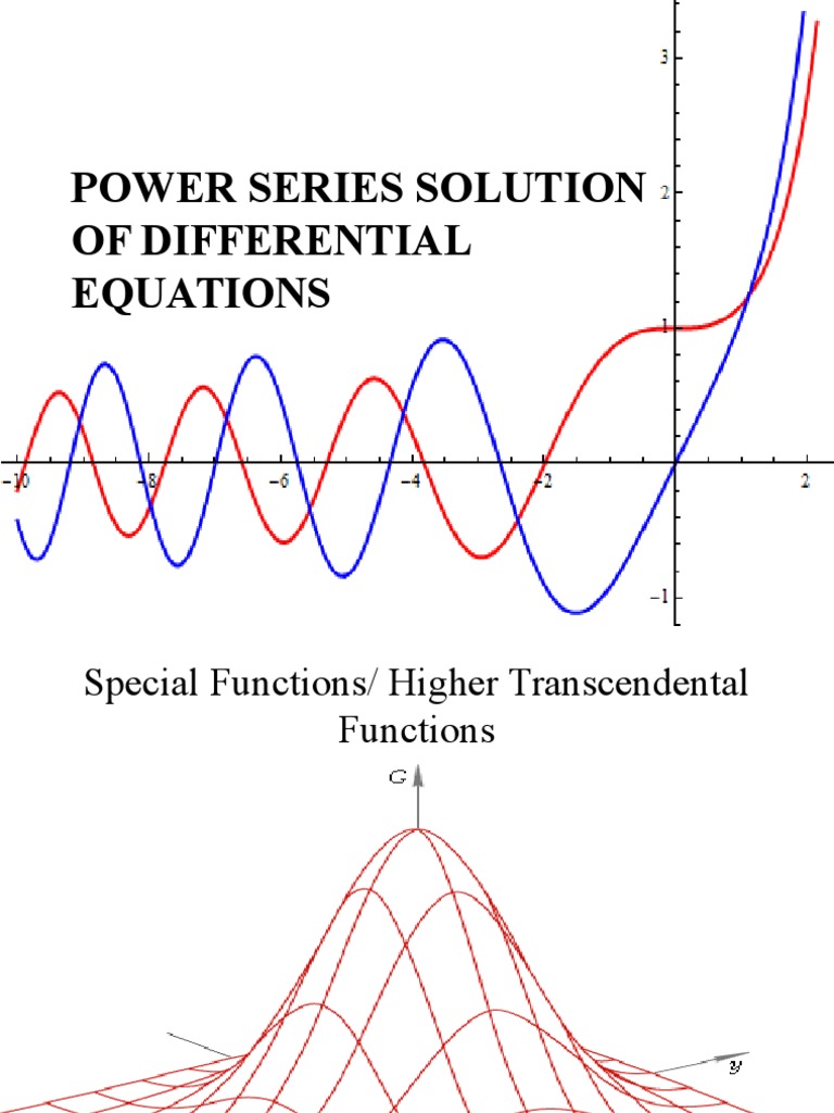 Power Series Solution of Differential Equations | PDF