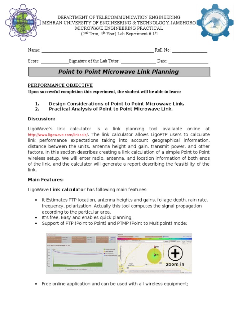 Point To Point Microwave Link Planning | Download Free PDF | Microwave ...