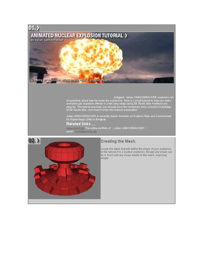 Creating An Nuclear Explosion Effect in 3ds MAX | PDF | Autodesk 3ds ...