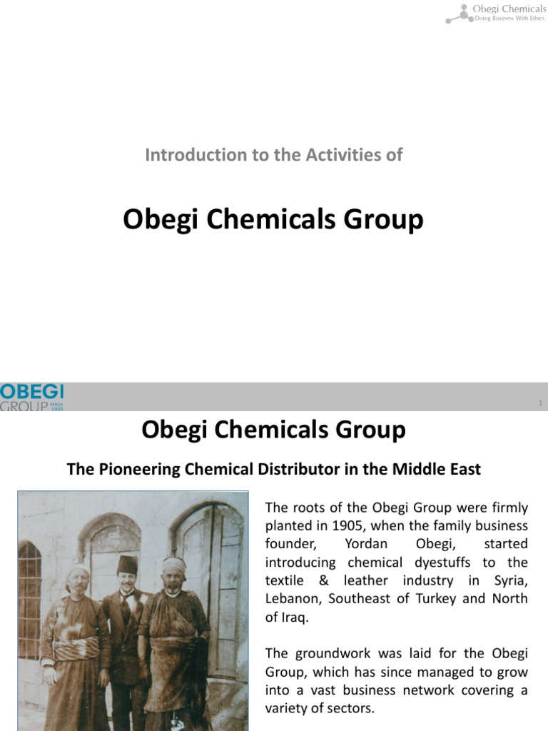 Obegi Chemicals Group Presentation | PDF | Gulf Cooperation Council ...