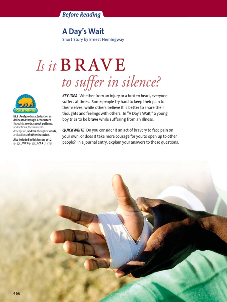 A Days Wait by Ernest Hemingway PDF | PDF | Ernest Hemingway | Vocabulary