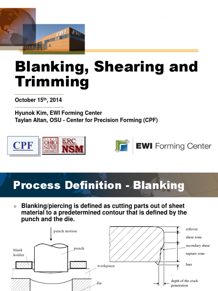 Blanking and Trimming Processes Explained | PDF | Procedural Knowledge ...