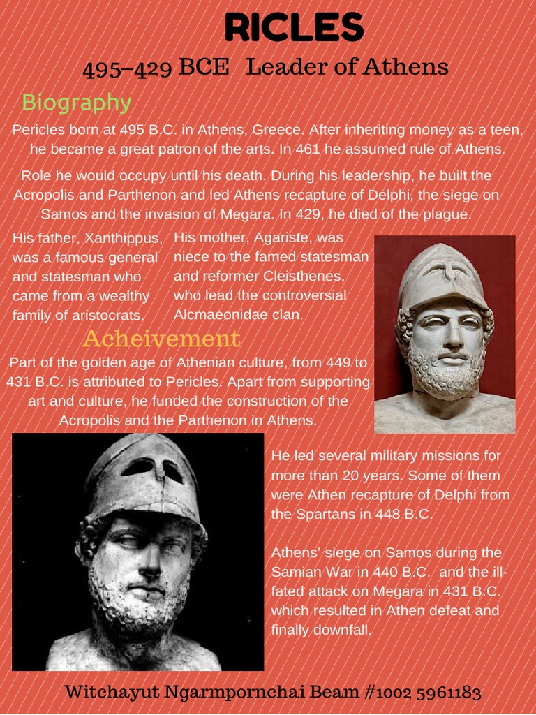 495-429 BCE Leader of Athens: Biography | PDF