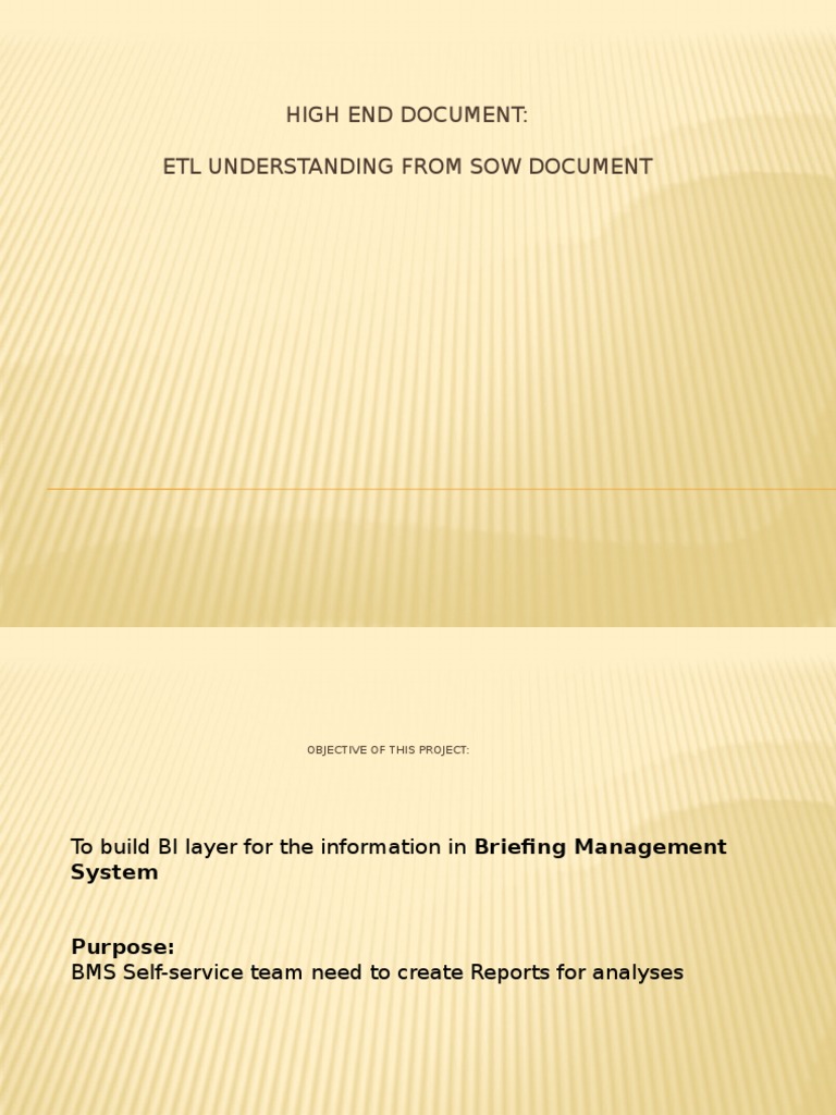 Bms Etl Study | PDF | Data Model | Information Management