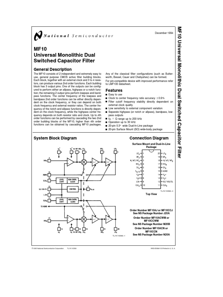 mf10 PDF | PDF | Low Pass Filter | Amplifier