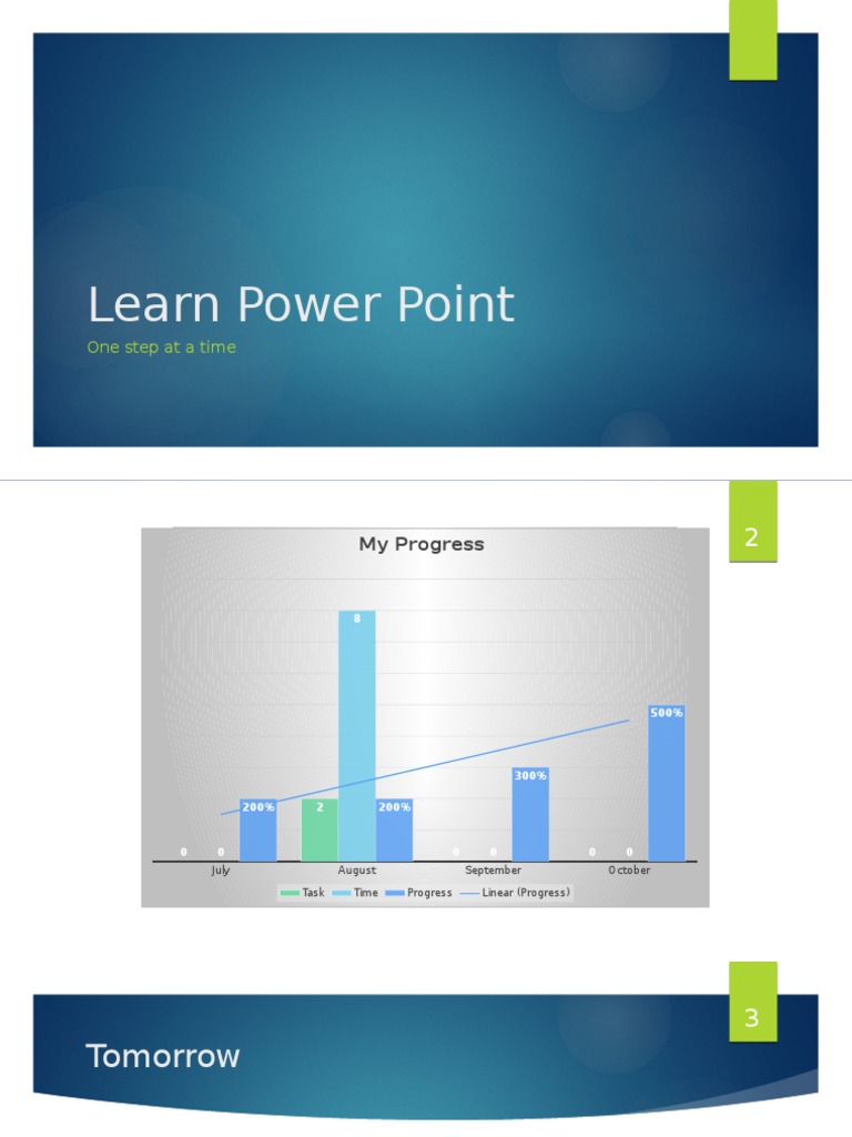 Learn Power Point: One Step at A Time | PDF