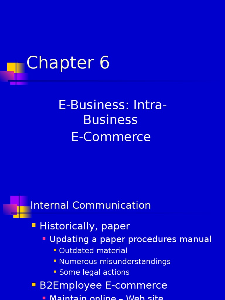 E-Business: Intra-Business E-Commerce | PDF | Business Process | Web Server