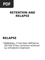 Retention and Relapse in Orthodontics | PDF | Orthodontics | Tooth