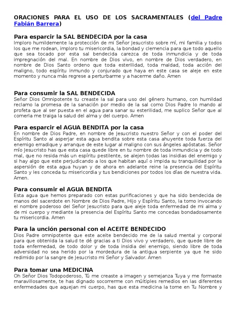 Sacramentales | PDF | Bendición | Jesús