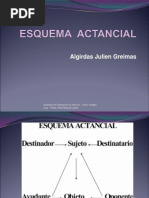 Esquema Actancial y sus Elementos | PDF