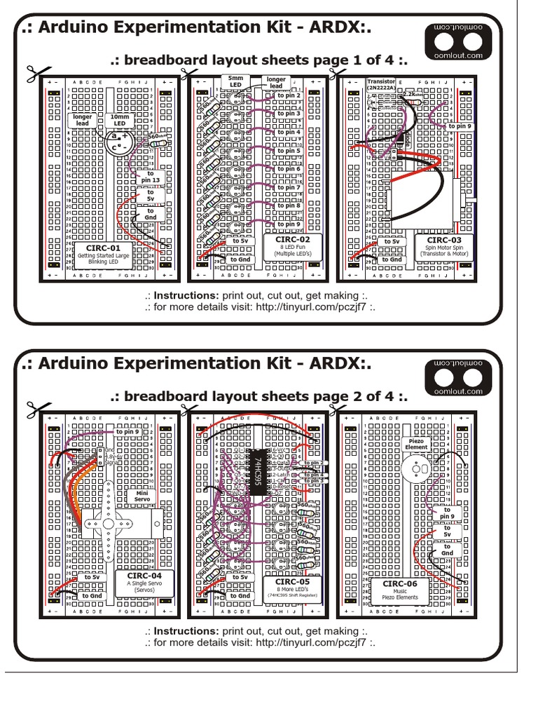 ARDX Circuit Sheets PDF | PDF | Relay | Arduino