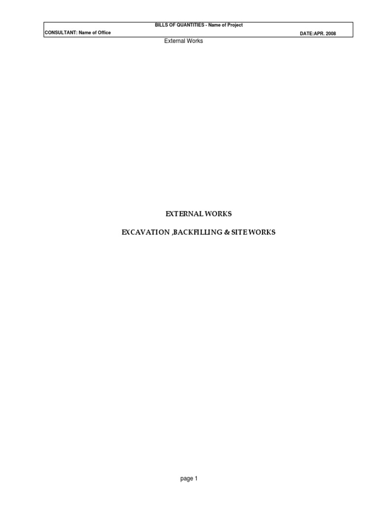 BOQ Sample | PDF | Concrete | Asphalt