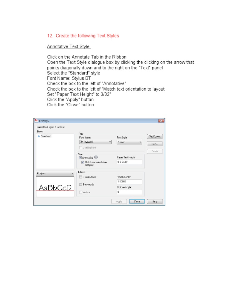 Special Autocad Annotative R01 Text | PDF