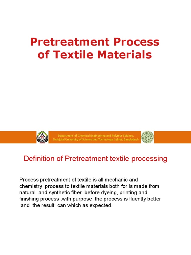Lecture 5 Operation Pretreatment Process of Textile | Textile ...