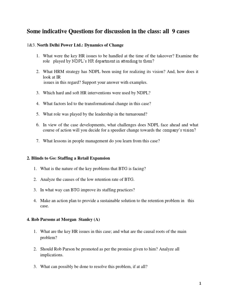 Composite Questions - All Nine Cases | Download Free PDF | Human ...