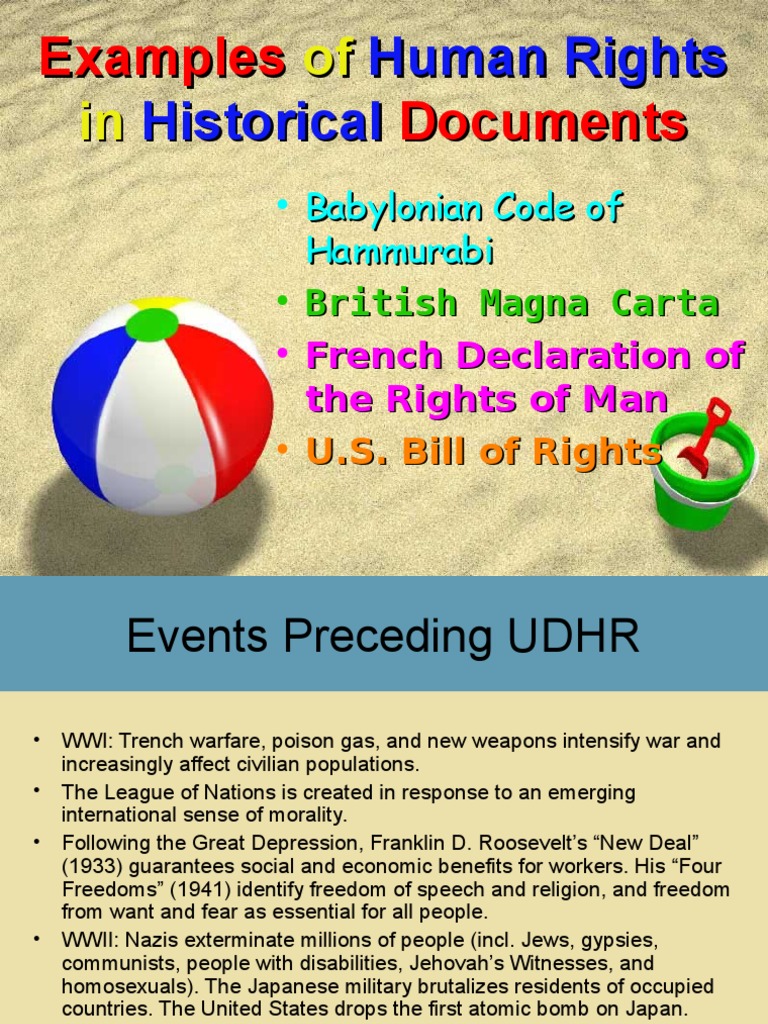 Human Rights Historical: of in | PDF | Human Rights | United Nations