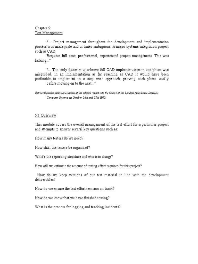 Lessons Learned: The Importance of Effective Project Management and a ...