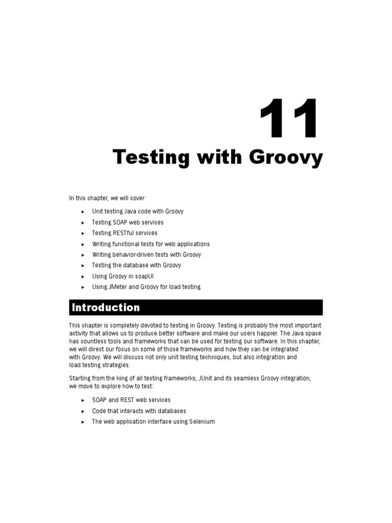 Testing With Groovy Pdf Selenium Software Software Development 