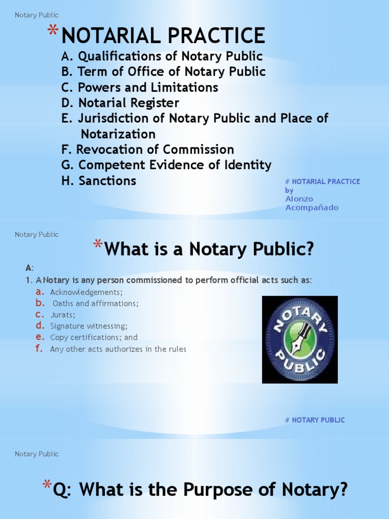 Notarial Practice Guide | PDF | Notary Public | Signature