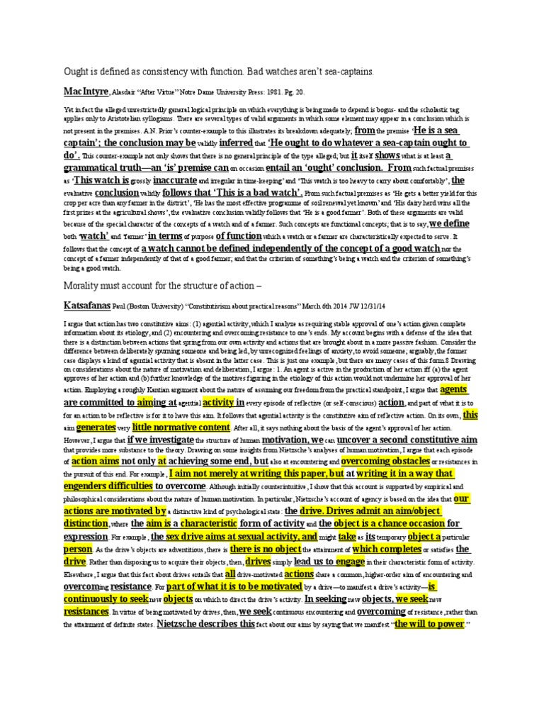 Ought Is Defined As Consistency With Function. Bad Watches Aren't Sea ...