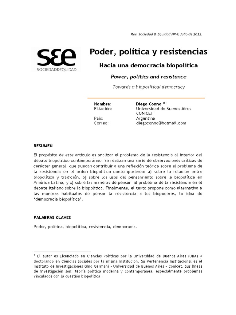 Poder, Política y Resistencias PDF | PDF | Democracia | Ideologías ...