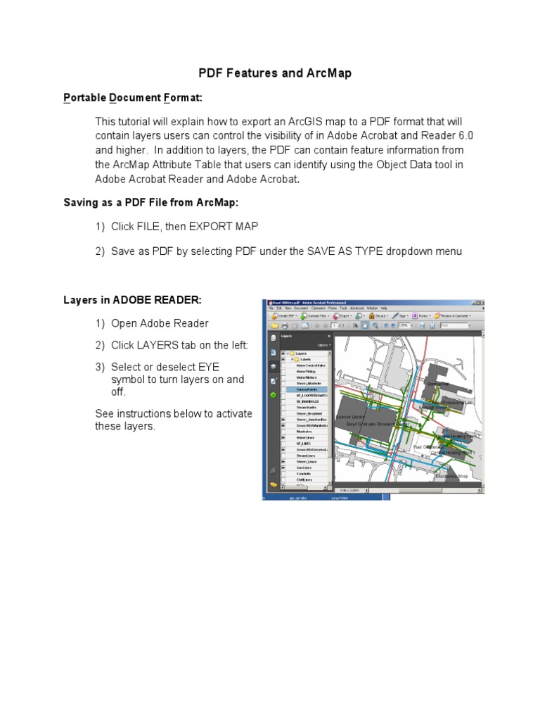 Exporting ArcMap to PDF with Layers | PDF | Portable Document Format ...
